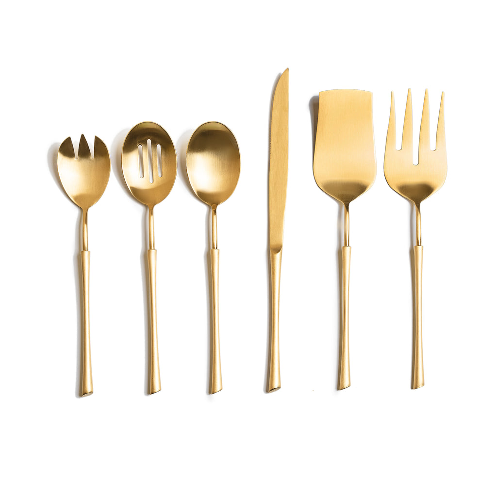 Chrome Metals 6 Piece Serving Utensils – Brooks and Bridges